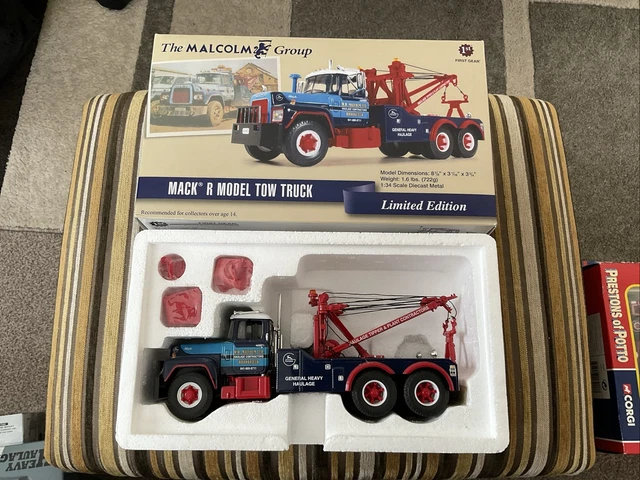 FIRST GEAR LIMITED Edition Mack R Model Tow Truck 1:34 Scale Boxed £99. ...