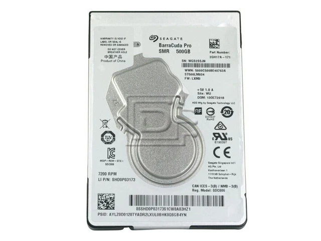 SEAGATE BARRACUDA ST500LM034 (500GB 2.5in) HDD 7200RPM For Laptop $14. ...