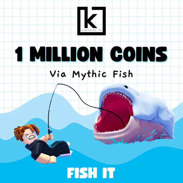 _ROBLOX_FISH IT 🎣 1 Million Coins 💰 Via Mythic Fish 🎣 $6.80 - PicClick AU