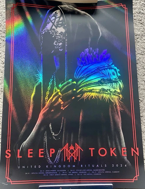 SLEEP TOKEN LTD Edition 2024 Uk Tour Holographic Poster - 660/2000 £132 ...