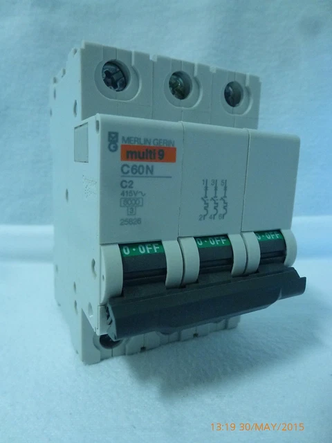MERLIN GERIN C60N C2 Multi-9 Circuit Breaker 415V 3-pole 25826 Schneider - New $50.00 - PicClick AU