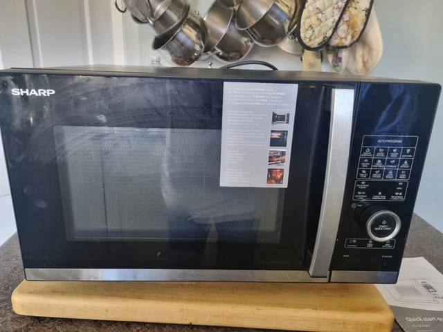 SHARP 25L FREESTANDING Combination Flatbed Microwave Oven, Silver £135. ...