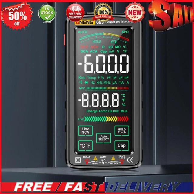 SMART DIGITAL MULTIMETRO 6000 Account Tester Amperometro Touchscreen ...