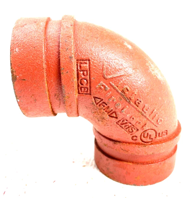 VICTAULIC FIRELOCK STYLE 001 2" 90-Degree Elbow Grooved End Pipe ...