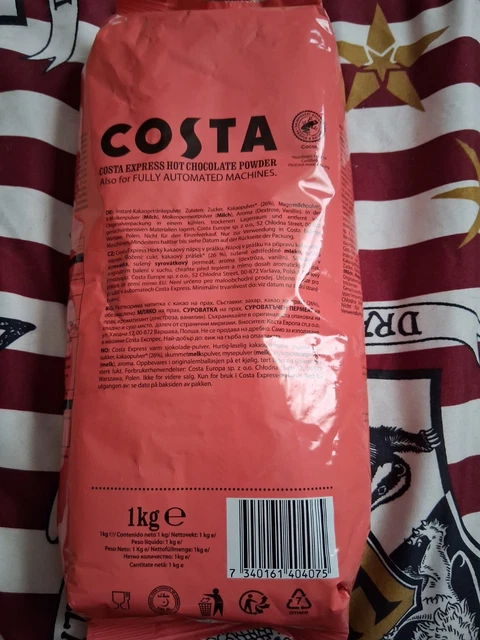 COSTA HOT CHOCOLATE Powder 1kg £11.87 - PicClick UK