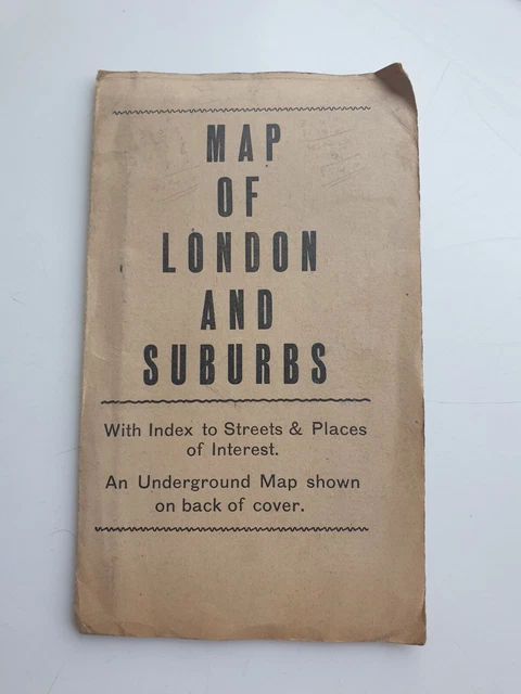 VINTAGE GEOGRAPHERS MAP company map of london and suburbs £13.00 ...