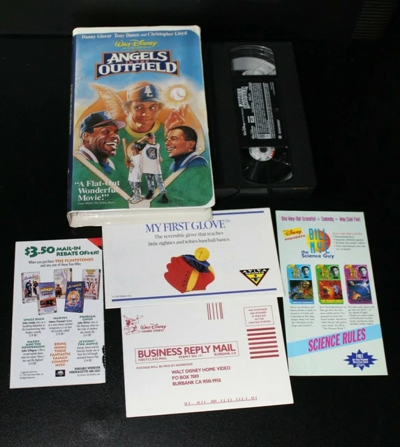 ANGELS IN THE Outfield VHS Cassette Video Tape Walt Disney Clamshell ...