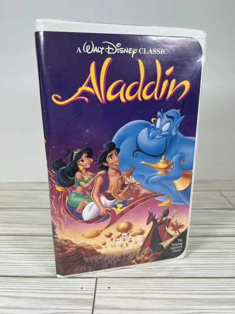 RARE! VHS 1993 Walt Disney's Aladdin Black Diamond Classic Collection ...