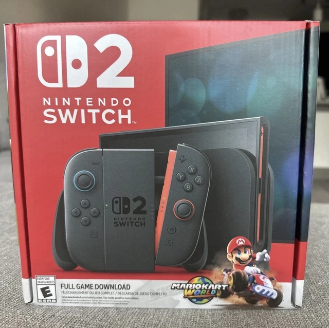 NINTENDO SWITCH 2 Console System + Mario Kart Bundle. Brand New Sealed ...