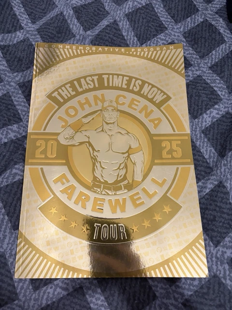 WWE JOHN CENA Last Time Is Now Farewell Tour Gold Final Programme New ...