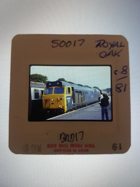 35MM RAILWAY SLIDE : Original Class 50 017 waiting at ? 8/81 (*Pls Read ...