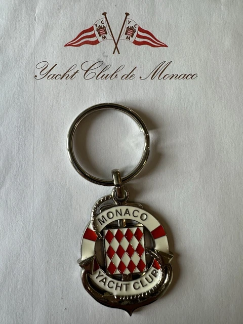 MONACO YCM YACHT Club de Monaco enamelled keyring keychain porte clés ...