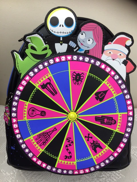 LOUNGEFLY DISNEY NIGHTMARE before Christmas Oogie Boogie Wheel backpack ...