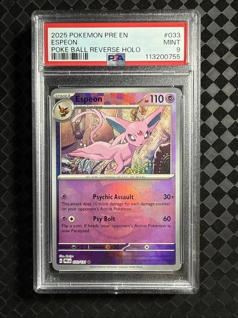 2025 POKEMON PRE En-Prismatic Evolution Poke Ball Reverse Holo #033 ...