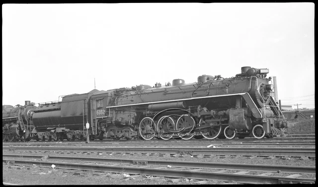 CNR STEAM LOCO #6182 Mimico, Ont. Apr. 1959 Original 616 size B&W negative $39.99 - PicClick CA