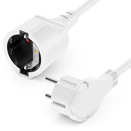 DELEYCON 3,0M CÂBLE d'alimentation Rallonge avec Fiche Plate Contact 3 ...