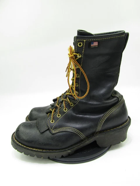 DANNER WILDLAND FIREFIGHTER Boots Mens 13 D Black Leather Lace Up ...