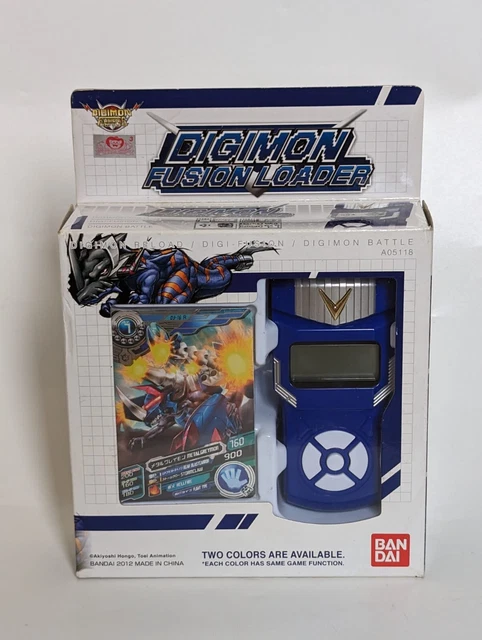 BANDAI DIGIMON FUSION Xros Loader Digivice Xros Wars Blue Flare Greymon ...