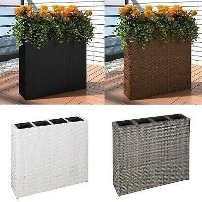 BLUMENKÜBEL PFLANZKÜBEL PFLANZKÜBEL Hochbeet Sichtschutz Pflanzgefäß mit 4 Töpfe EUR 105,21 ...