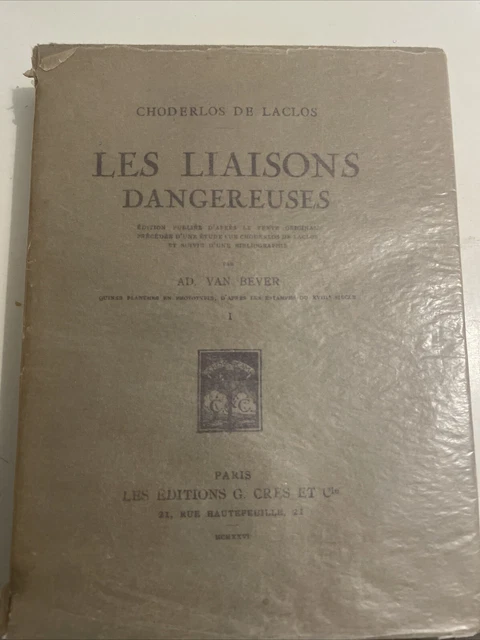 LES LIAISONS DANGEREUSES - Pierre Choderlos De Laclos EUR 500,00 ...