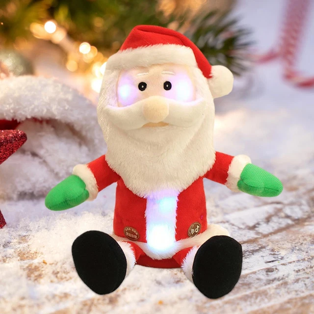 SINGING DANCING SANTA Claus, Electric Toy Santa Stuffed Toy, with ...