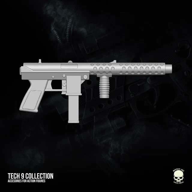 TECH-9 V4 CUSTOM machine gun minigun for GI Joe and other action ...