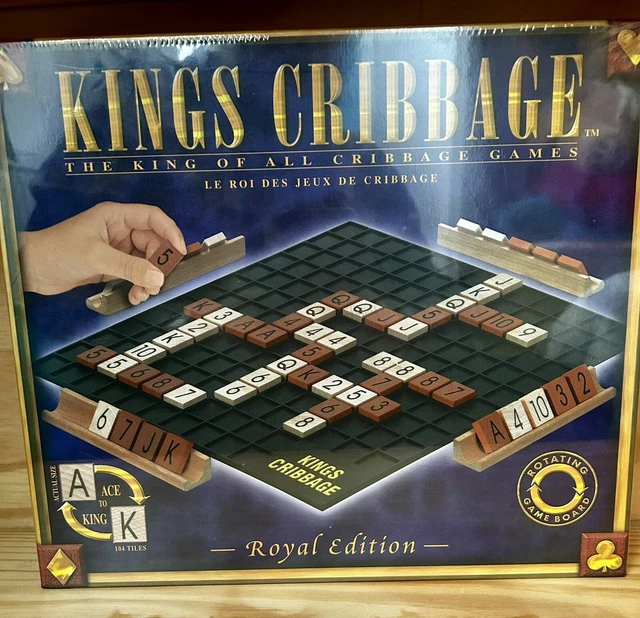KINGS CRIBBAGE ROYAL Edition Classic Strategy Wood Tiles Board Game £42 ...