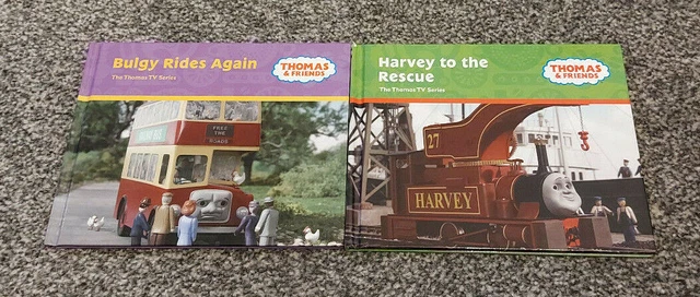THOMAS & FRIENDS CHILDRENS KIDS BOOK x2 BULGY RIDES AGAIN & HARVEY TO ...