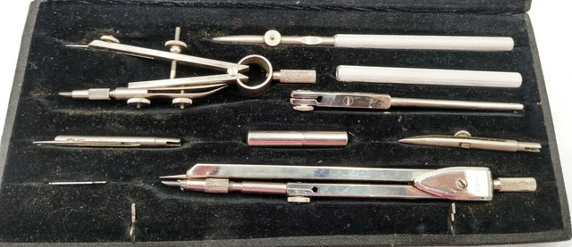 VINTAGE 1970'S DRAFTING Set Kinex 309 Architectural Compass, Tools ...