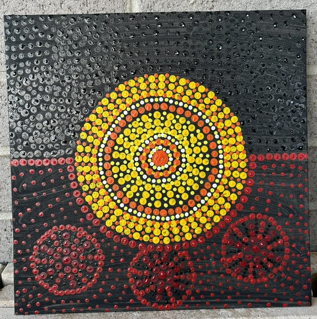 AUTHENTIC ABORIGINAL DOT Art Painting Original Indigenous Dot Art ...