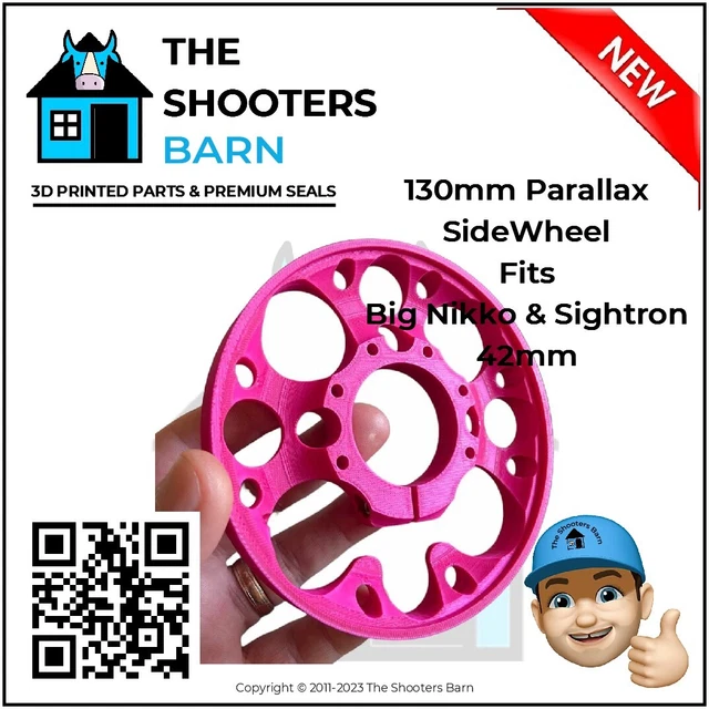 PARALLAX SCOPE SIDEWHEELS 130Mm To Fit Big Nikko, Sightron S1 With 42Mm ...