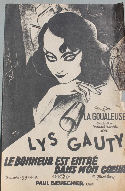 Partition Ancienne Le Bonheur Est Rentre Dans Mon Coeur Musique Gauty