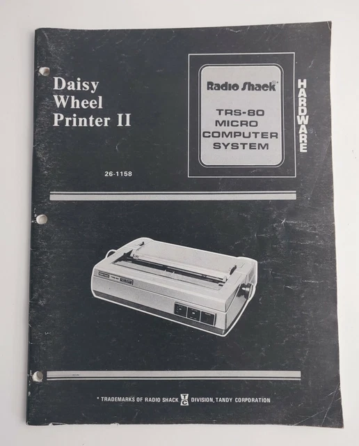 VINTAGE MANUAL RADIO Shack TRS-80 Micro Computer System Daisy Printer ...