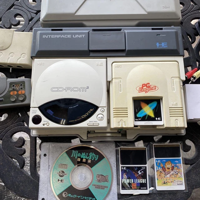 NEC PC ENGINE PI-TG001 Console + Interface Unit IFU-30 CD-ROM2 System w ...