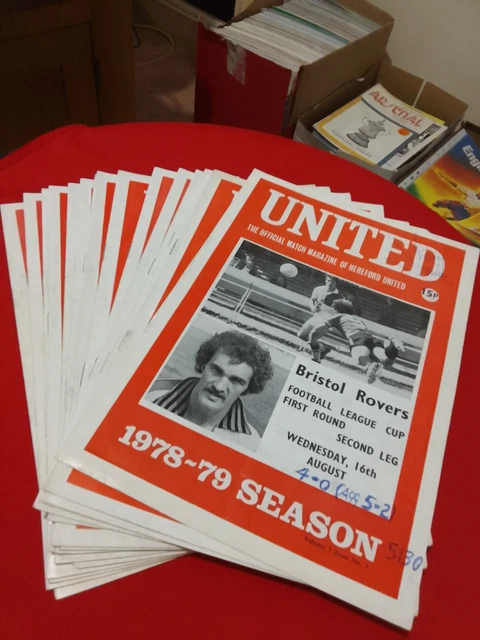 HEREFORD UNITED 1978/1979 Home Football Programme Collection (Bulk Lot ...