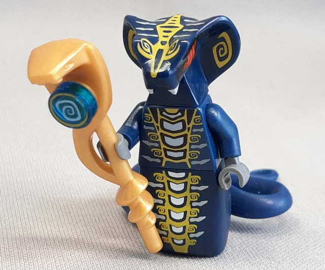 LEGO NINJAGO SNAKE King Skales Blue Serpentine Minifigure W/ Hypnobrai ...