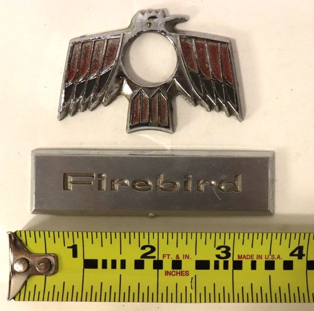 VINTAGE ORIGINAL 3& Pontiac Firebird Metal Car Emblems Decal E9 $28.80 ...