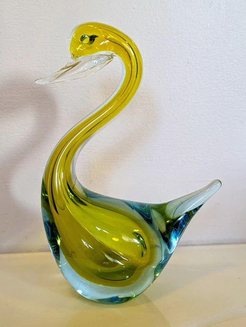 VINTAGE MURANO ART Glass Duck Sommeroso Italy Barbini Seguso Cenedese ...