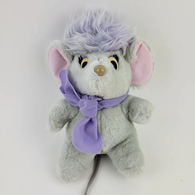 DISNEY STORE THE Rescuers Bianca Mouse Plush Stuff Animal Purple Hair ...