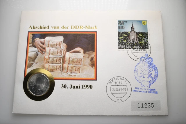 LETTERA NUMISCA SAVOCA Coins DDR addio alla DDR-Mark Worbes 113 ...