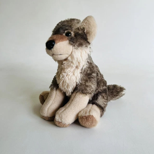 WILD REPUBLIC SOFT Toy Cuddly Plush Sitting Wolf Stuffed Animal 8” £11. ...