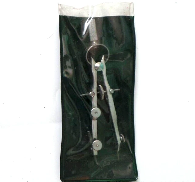 TECHNICAL DRAWING INSTRUMENT 1960's Small Pencil Spring Bow Compass £5. ...