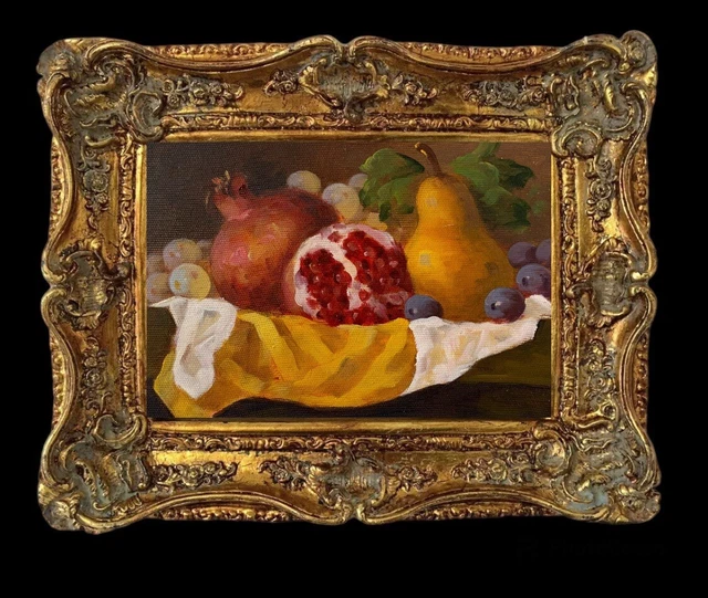 ORIGINAL OIL PAINTING On Canvas Fruits By Kayvon Esmaeilou £0.99 ...