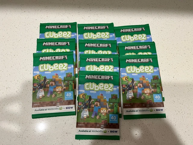 10 X WOOLWORTHS Minecraft Cubeez Unopened Packs 2025 $10.00 - PicClick AU