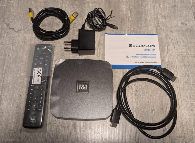 1 UND 1 1&1 TV Box TVBOX Sagemcom DIW387 DIW 387 UHD EUR 30,00 ...