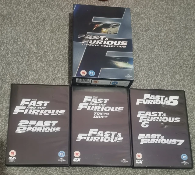 FAST AND FURIOUS 7-Movie Collection 1-7 Dvd Film Box Set Vin Diesel ...
