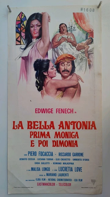 LOCANDINA LA BELLA Antonia prima monica poi dimonia Edwige Fenech LOVE ...