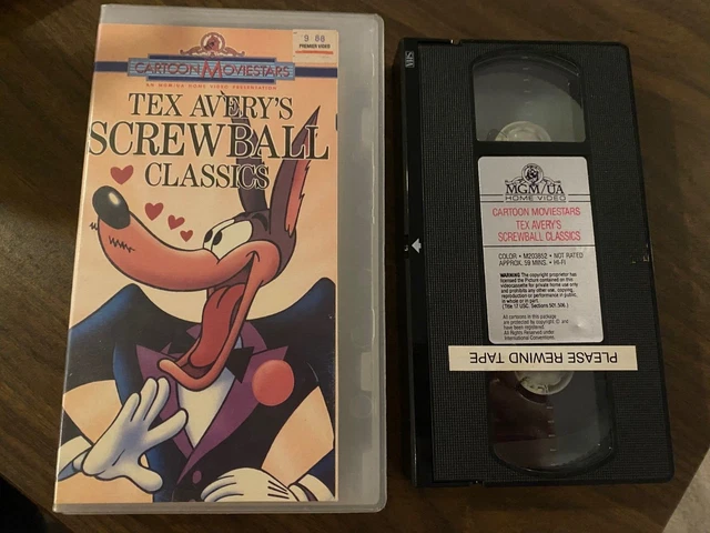 TEX AVERY'S SCREWBALL Classics Cartoons Vhs Kids Tv 1988 Turner Cut Box ...