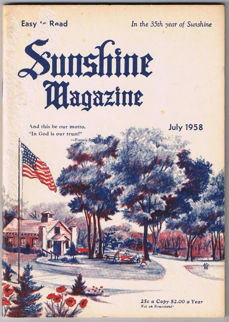 VINTAGE SUNSHINE MAGAZINE July 1958 Feel Good Easy To Read £3.07 ...