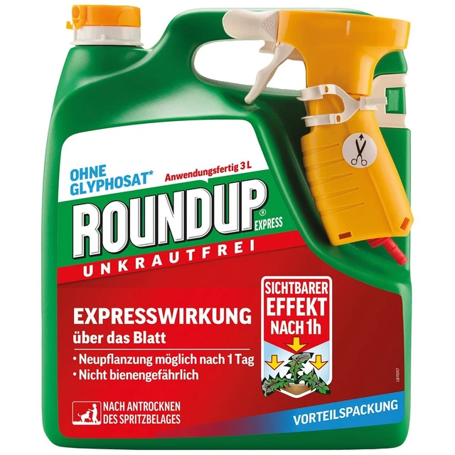 ROUNDUP® EXPRESS UNKRAUTFREI 3 Liter für bis zu 100 m² anwendungsfertig ...